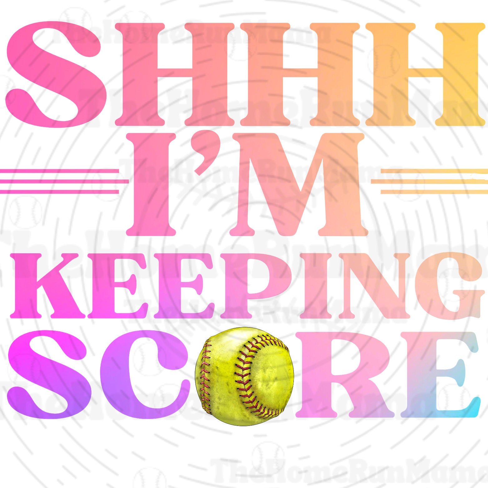 Shhh I'm Keeping Score Softball Design Perfect for the Score Keeper of ...