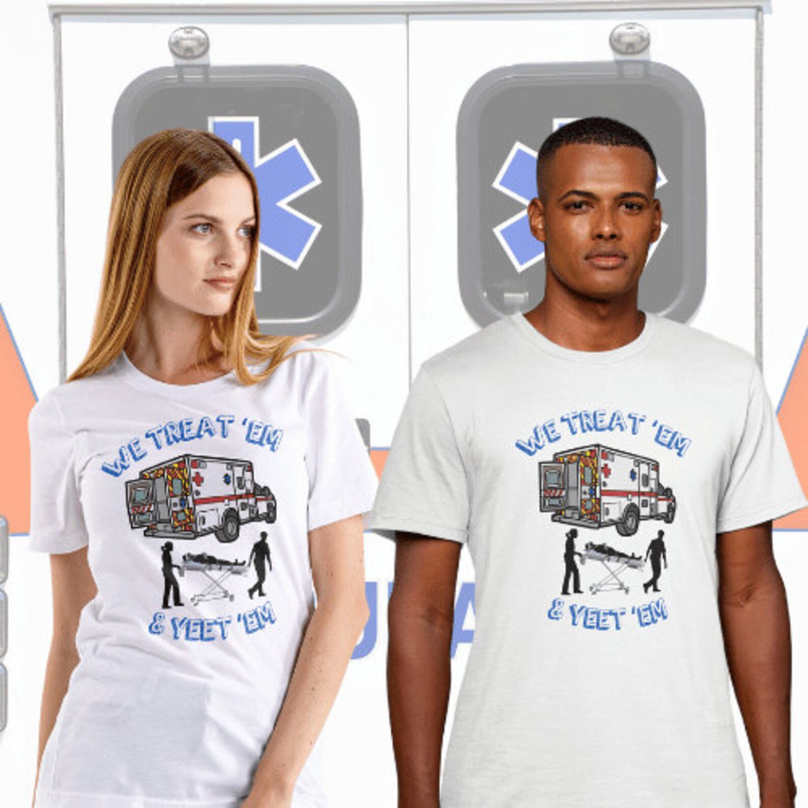 Treat 'em & Yeet 'em the Ultimate EMT Humor Design PNG EMT Paramedic ...