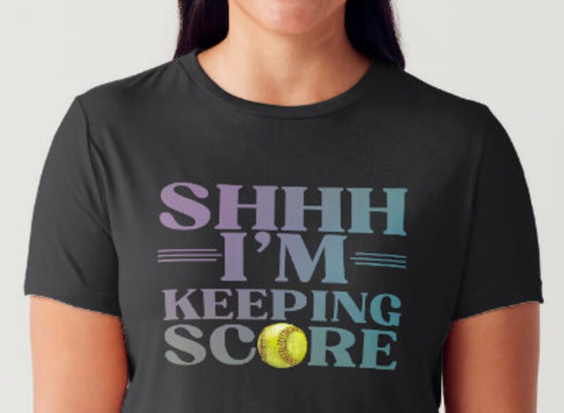 Shhh I'm Keeping Score Softball Design Perfect for the Score Keeper of ...