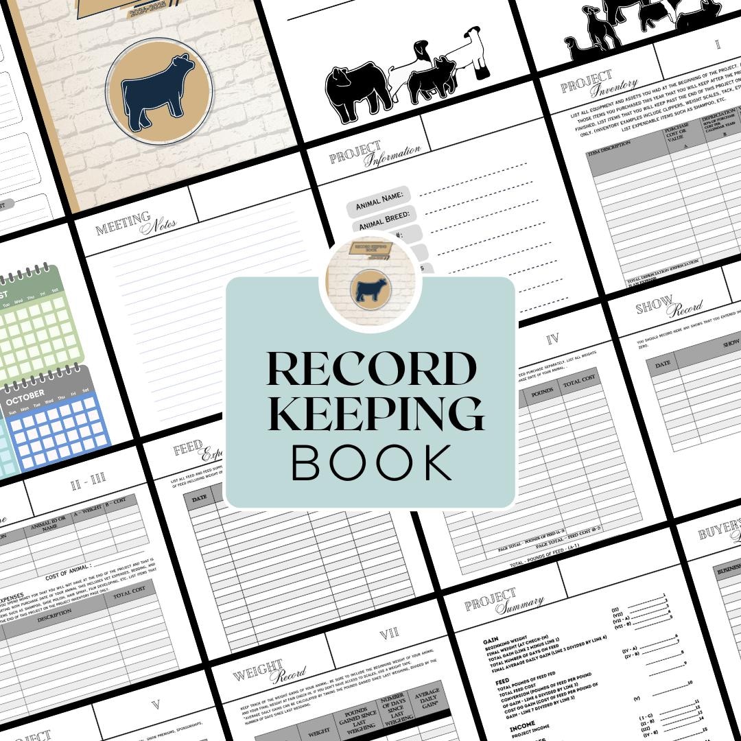 The Record Keeping Book for Exhibitors | Track Your Project From Start ...