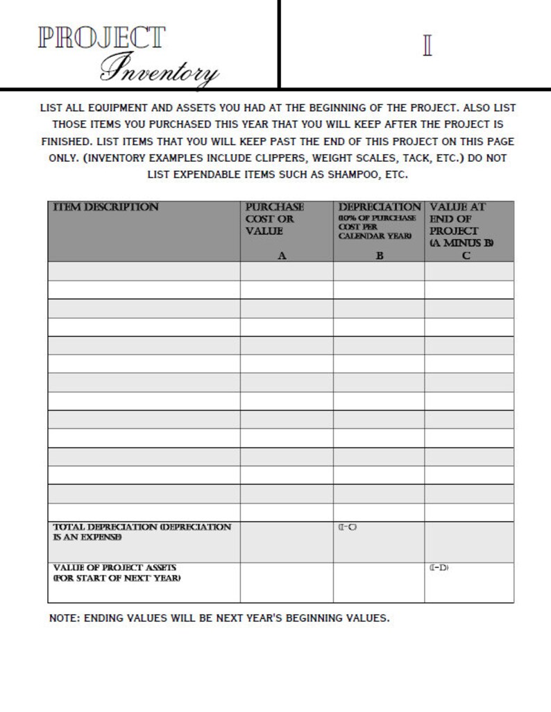 The Record Keeping Book for Exhibitors Track Your Project From Start ...