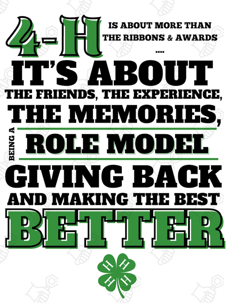4-H PNG CLUB POSTER 4-H Member Proudly Display What 4-H Means to You - Etsy