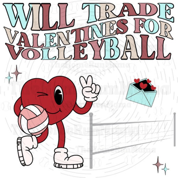 Volleyball Valentine - Etsy