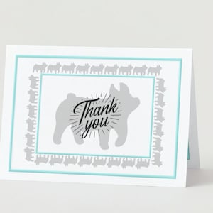 Printable Livestock Show Thank You Card | PDF | Foldable Thank You Card ...
