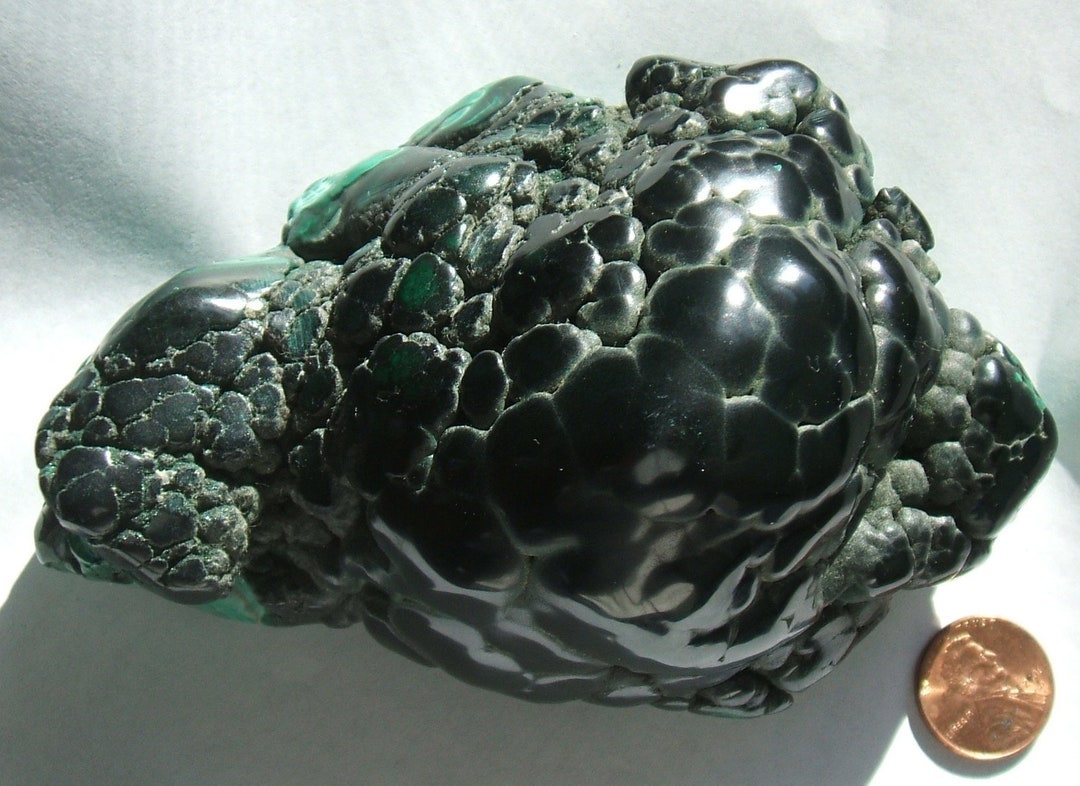 Polished Black Malachite Brain Formation-edge - Etsy