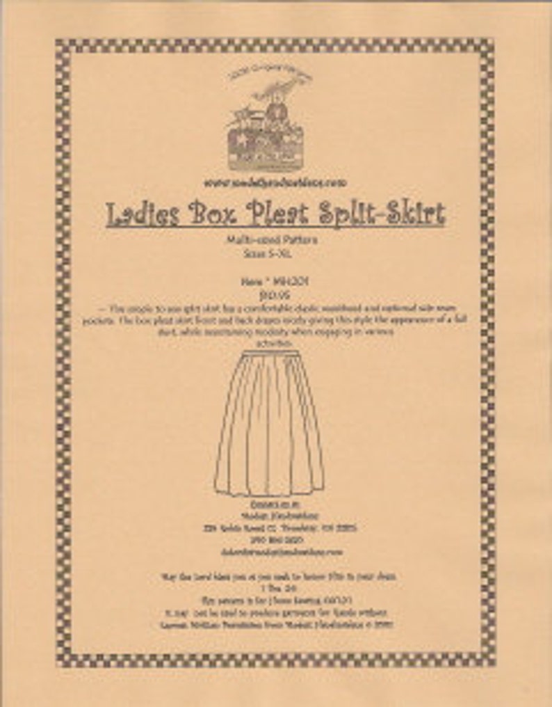 Ladies' Box-pleat, Split-skirt (riding Skirt) **PDF Pattern** - Etsy