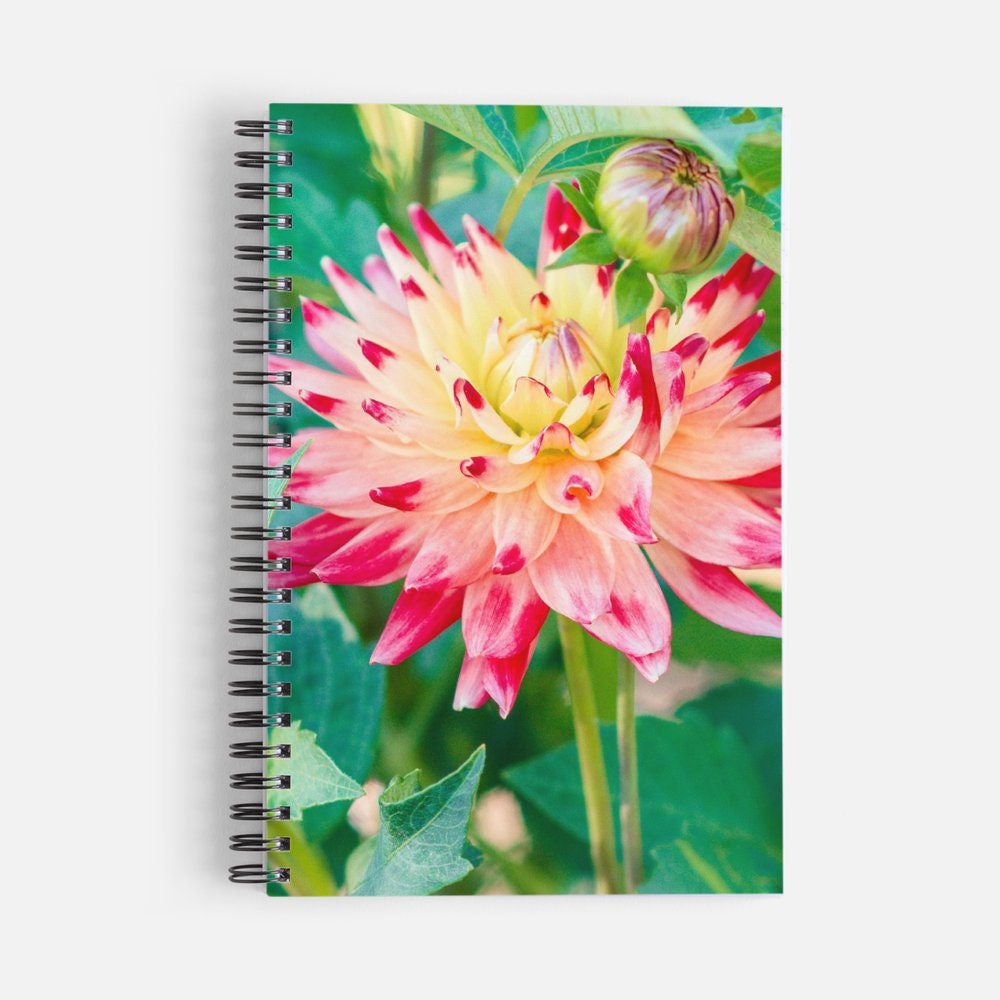 Spiral Notebook Dahlias in Bloom - Etsy