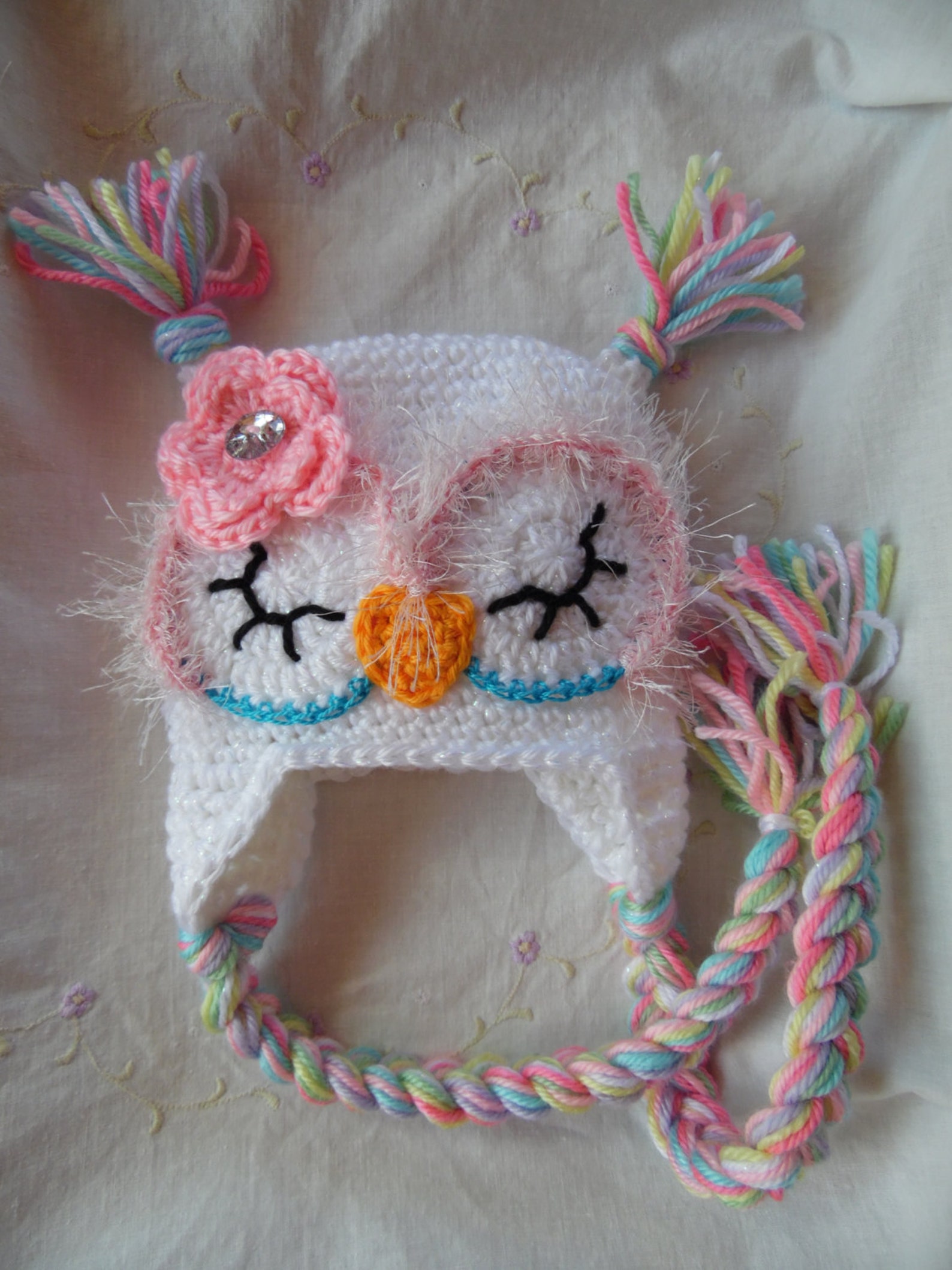 Baby Owl Hat White Newborn Baby Owl Hat Handmade Baby Gift - Etsy