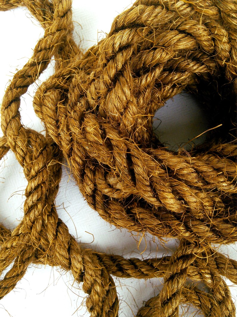 Brown Sisal Rope, Dyed Bronze Color: 1/4", 5/16", 3/8" or 1/2" - Etsy
