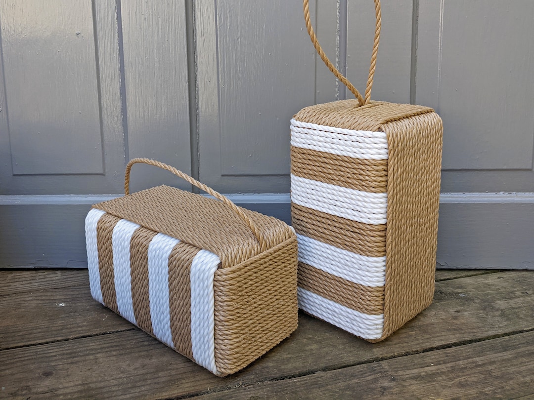 JETTY Rope Doorstop, 10 or 20 Lb, Outdoor Use, Monkey Fist, Nautical ...