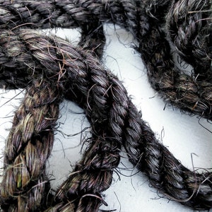Black Sisal Rope, Dark Purple Sisal Rope, Dyed Raven Color: 1/4", 5/16 ...