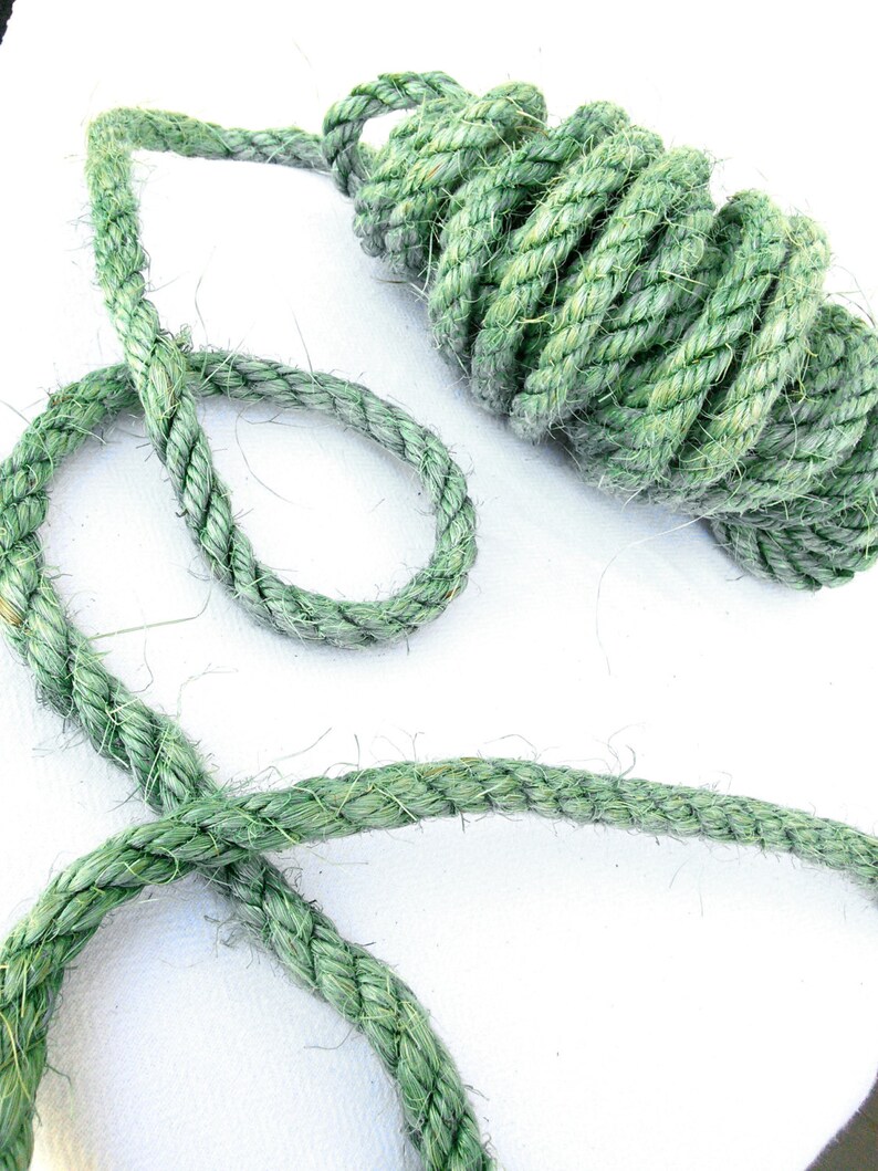 Teal Sisal Rope, Turquoise Sisal Rope, Dyed Seaglass Color: 1/4", 5/16 ...