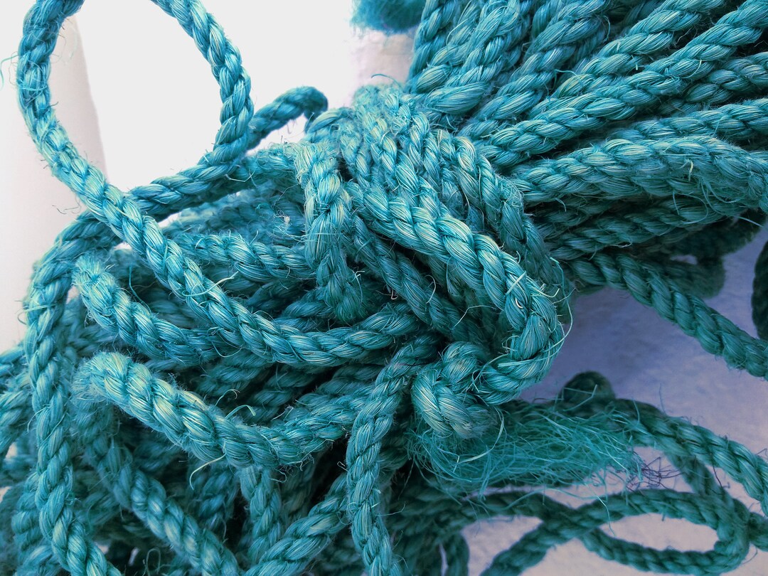 Turquoise Rope, Teal or Aquamarine, Dyed Turquoise Color: 1/4", 5/16 ...