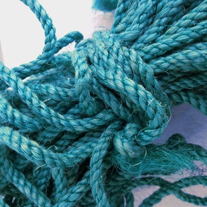 Turquoise Rope, Teal or Aquamarine, Dyed Turquoise Color: 1/4", 5/16 ...