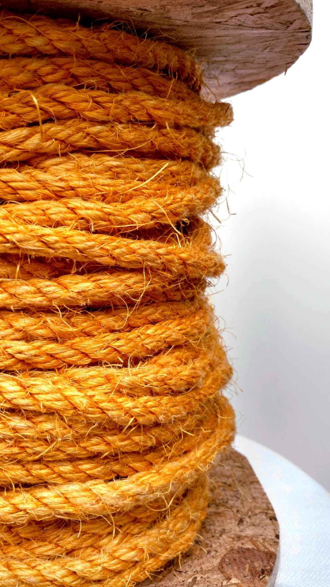 Gold Sisal Rope, Yellow Sisal Rope, Dyed Deep Yellow Color: 1/4", 5/16 ...