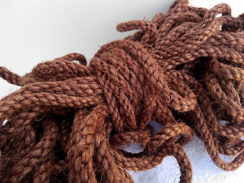 Dark Brown Rope Chocolate Rope Dyed Dark Brown Color: - Etsy