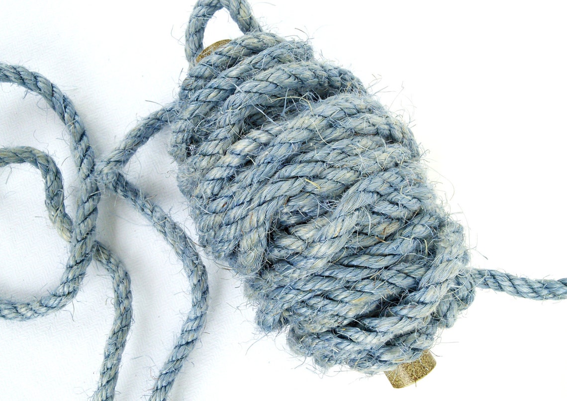 Blue Sisal Rope Dyed Ice Blue Color: 1/4 5/16 - Etsy