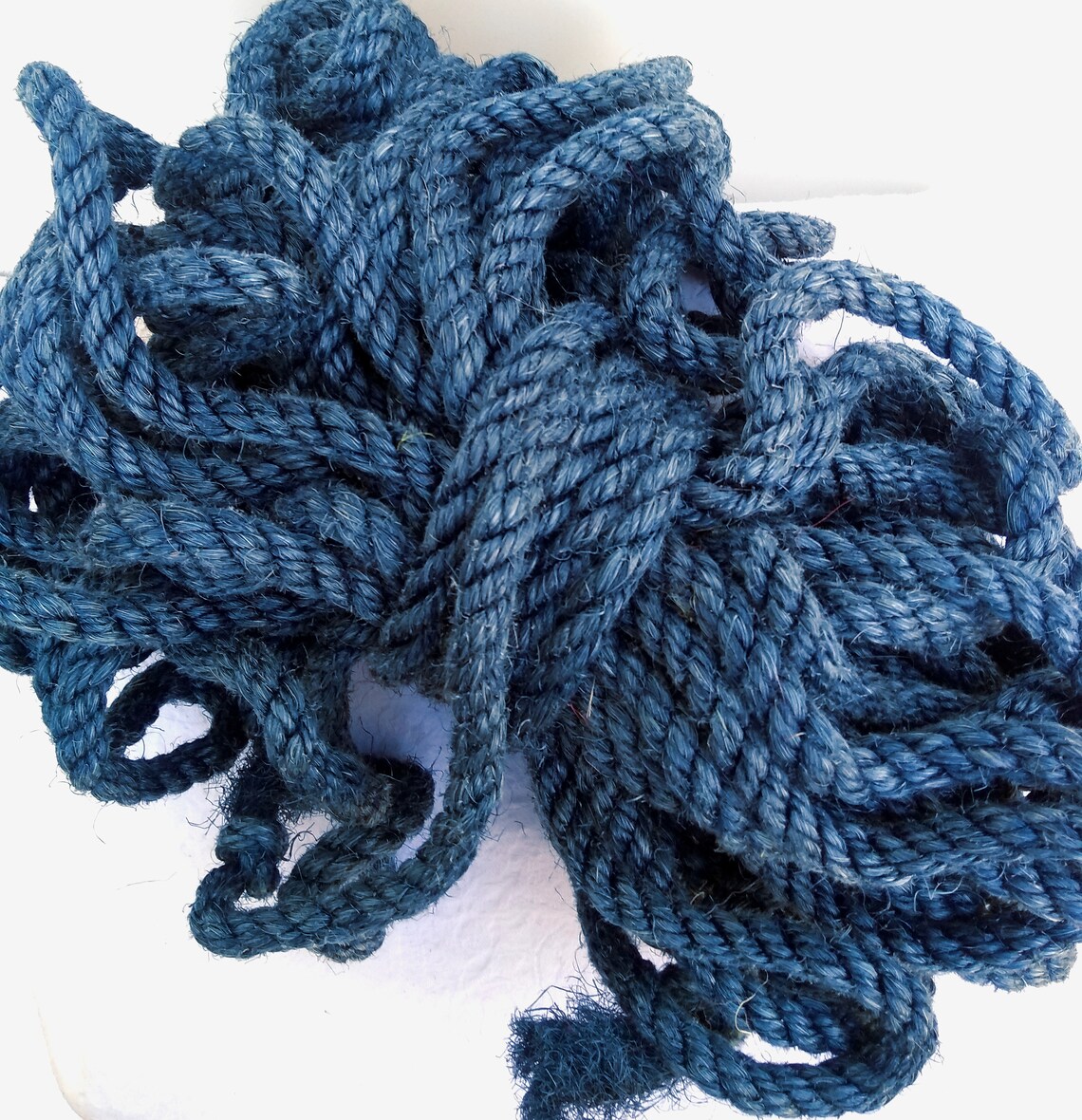 Dark Blue Sisal Rope Dyed Cobalt Color: 1/4 | Etsy