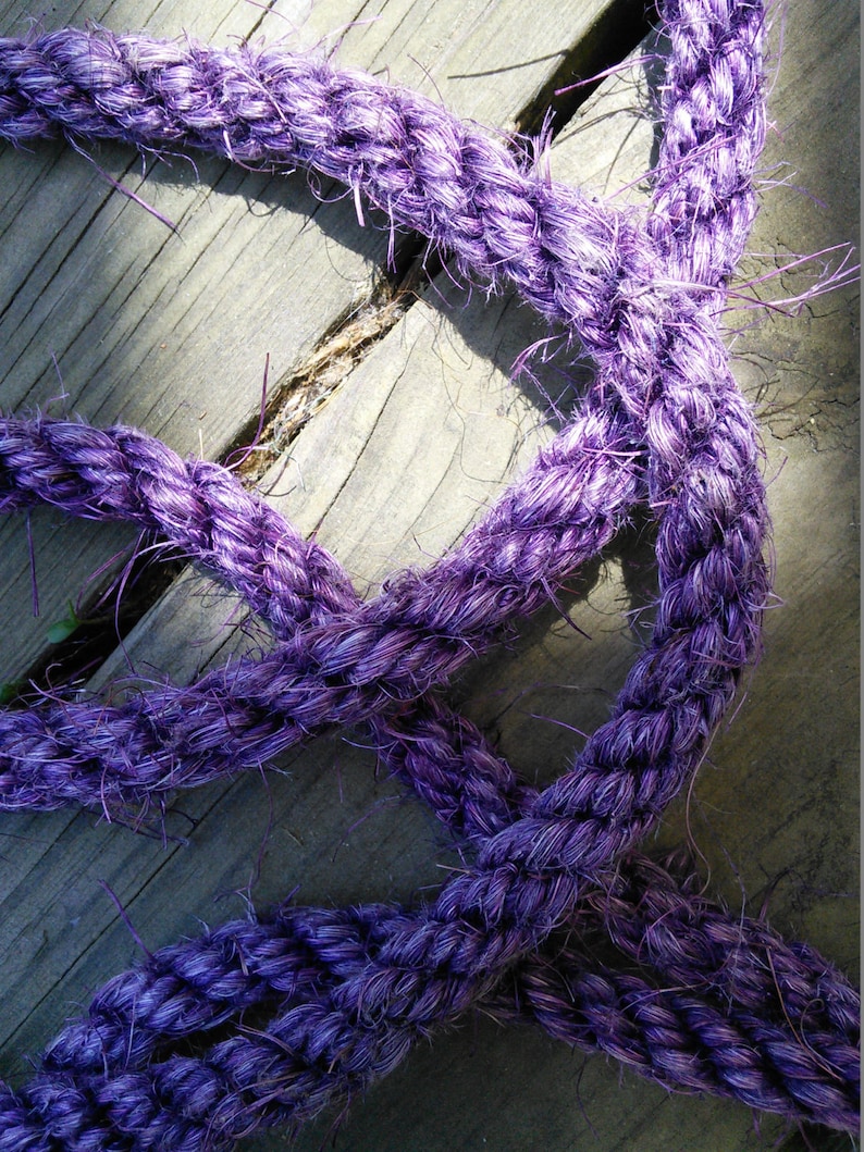 Purple Sisal Rope, Violet Sisal Rope, Dyed Ultraviolet Color: 1/4", 5/ ...