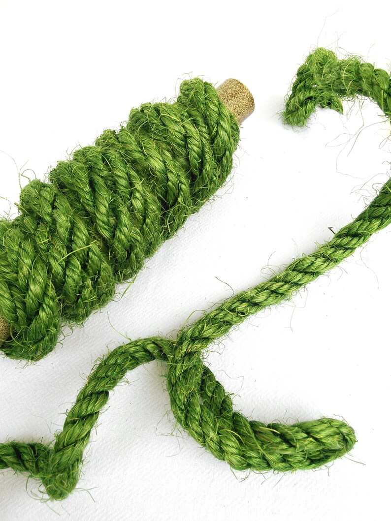 Green Sisal Rope Dyed Avocado Green Color: 1/4 | Etsy