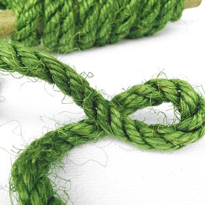 Green Sisal Rope, Dyed Avocado Green Color: 1/4", 5/16", 3/8" or 1/2 ...