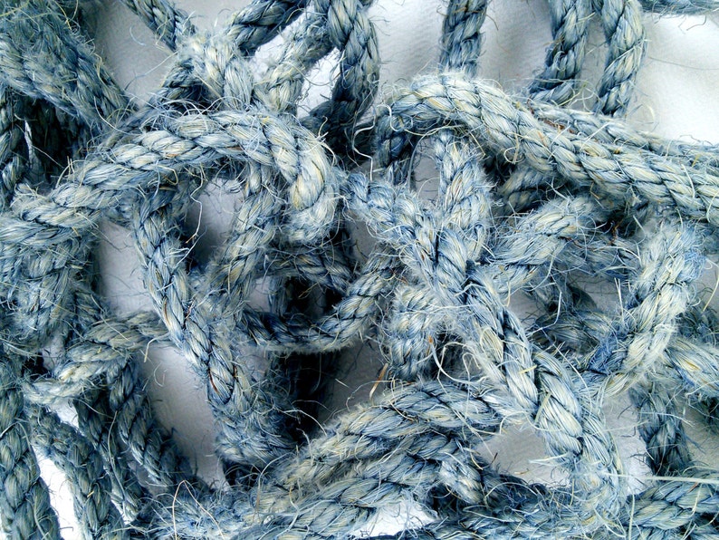Blue Sisal Rope Dyed Ice Blue Color: 1/4 5/16 - Etsy