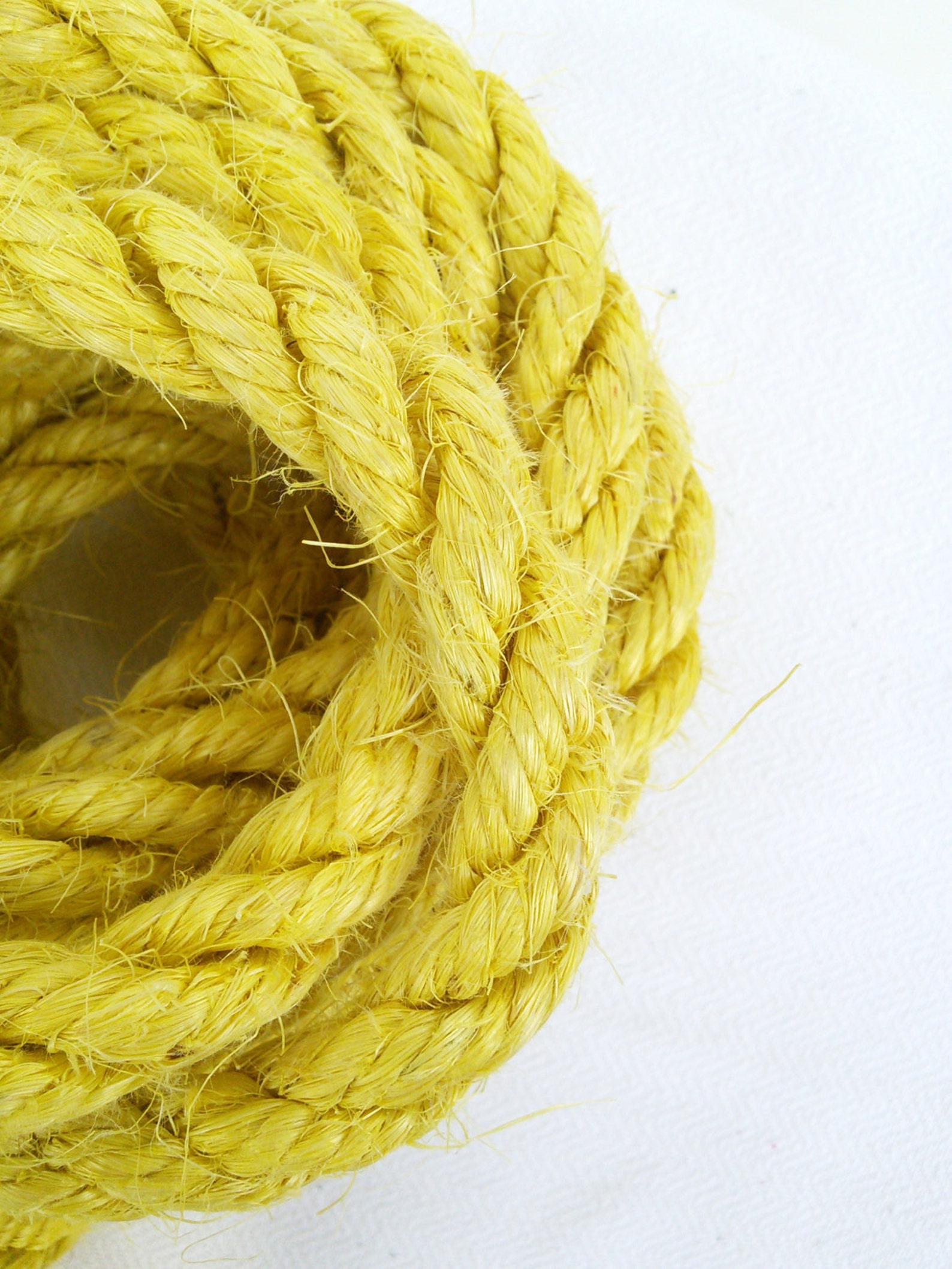 Yellow Sisal Rope Dyed Citrus Yellow Color: 1/4 - Etsy