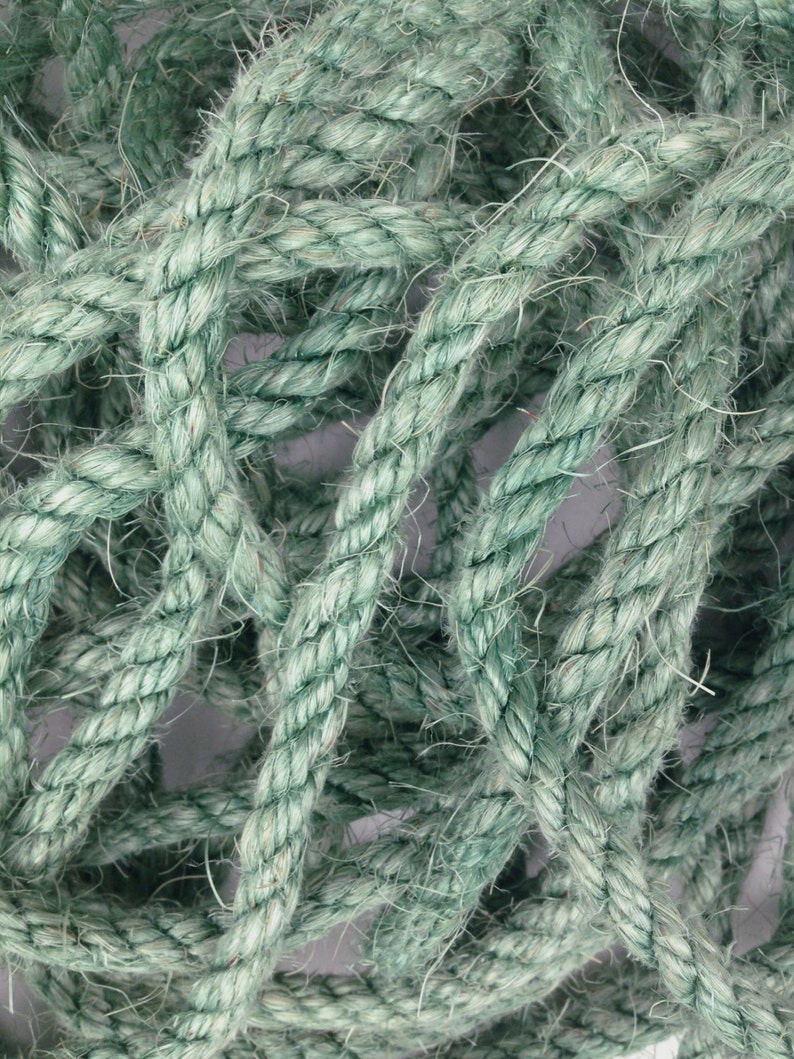 Teal Sisal Rope, Turquoise Sisal Rope, Dyed Seaglass Color: 1/4", 5/16 ...