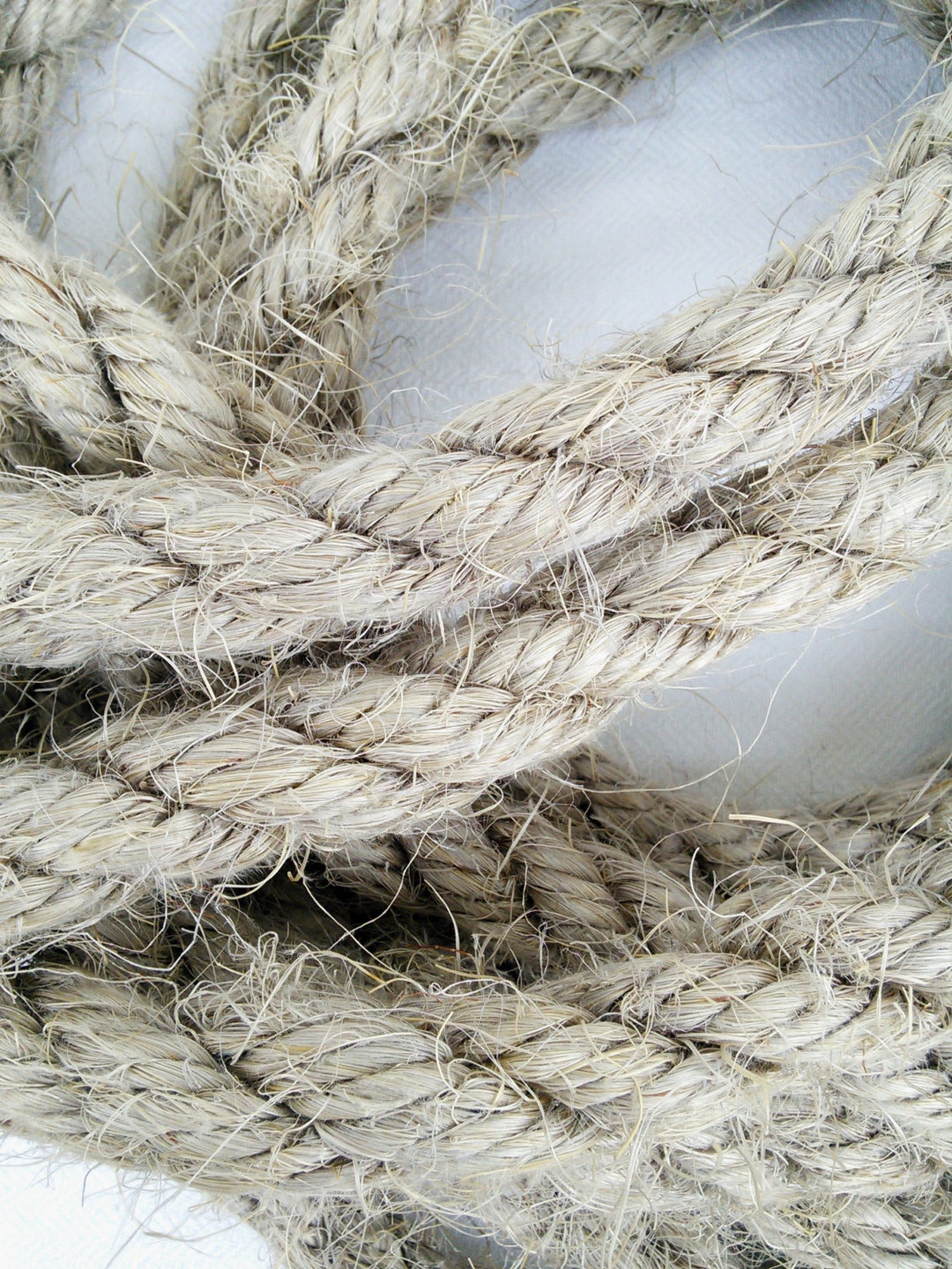 Gray Sisal Rope, Light Brown Sisal Rope, Dyed Mist Gray Color: 1/4", 5/ ...