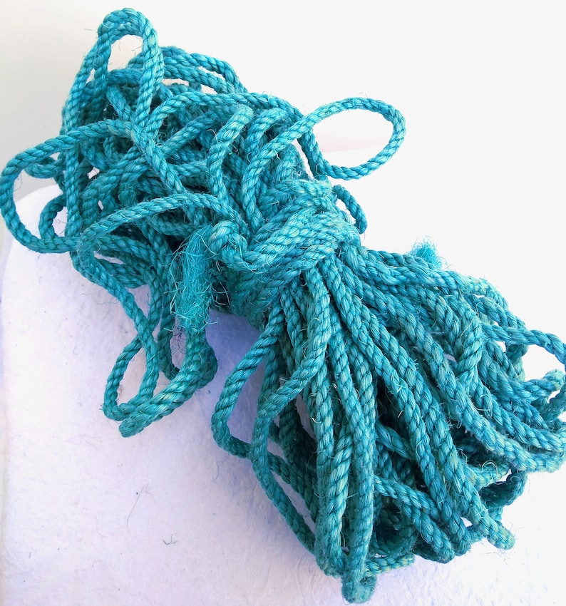 Turquoise Rope, Teal or Aquamarine, Dyed Turquoise Color: 1/4", 5/16 ...