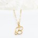 Gold B Initial Necklace B Letter Necklace Alphabet Necklace - Etsy