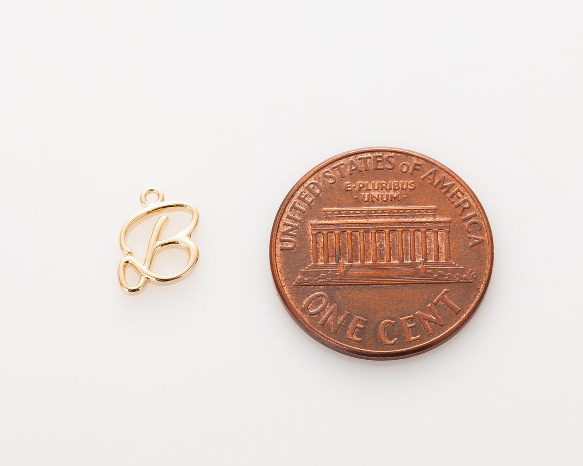 Gold B Initial Necklace B Letter Necklace Alphabet Necklace - Etsy