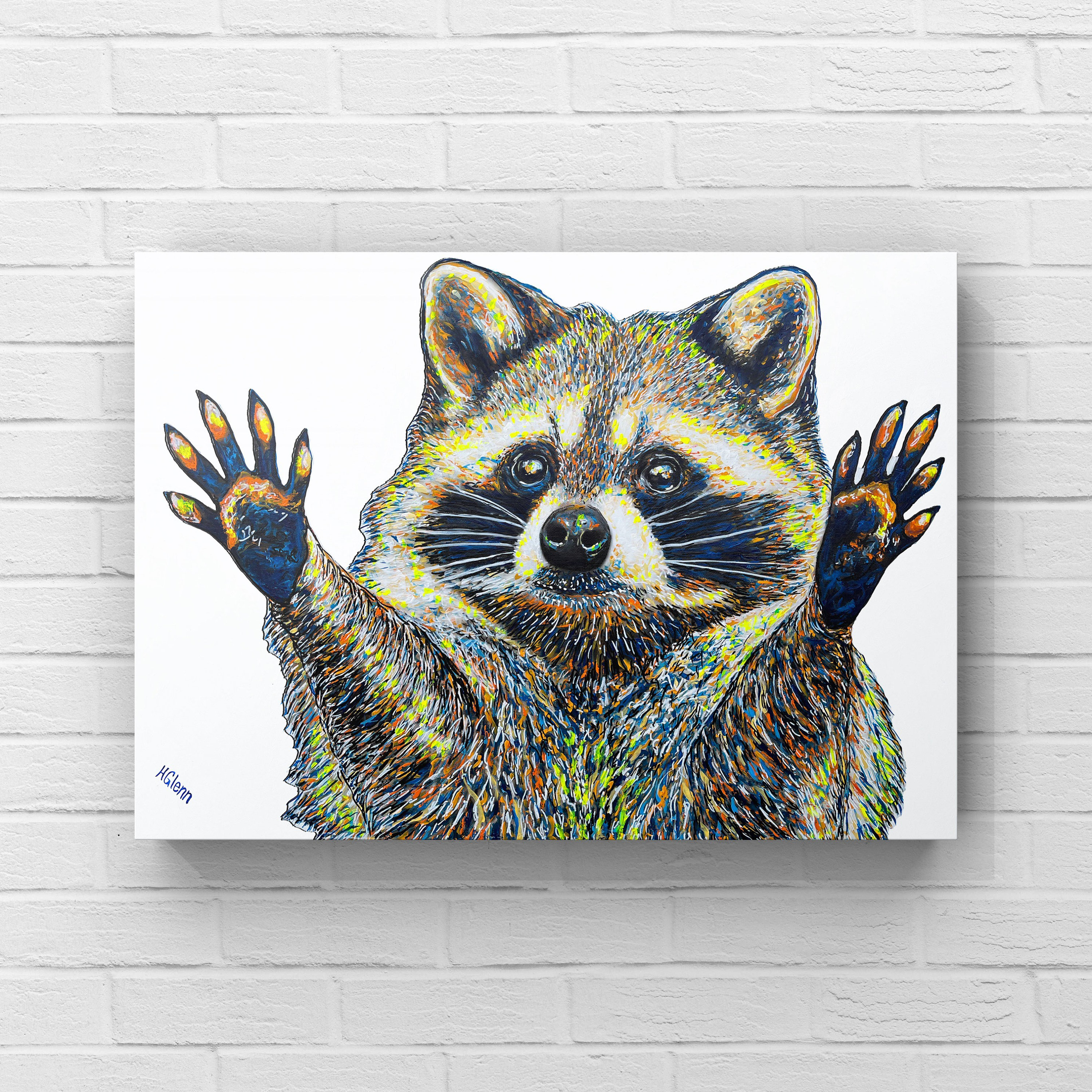 Raccoon Abstract Art