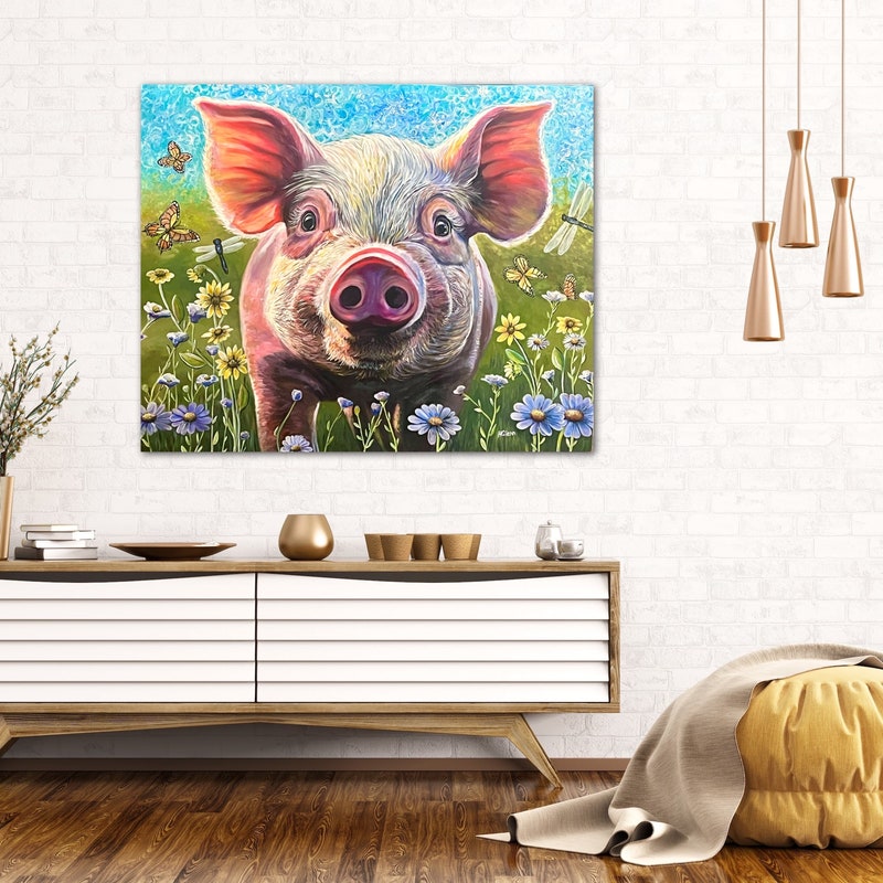 Pig Art - Etsy