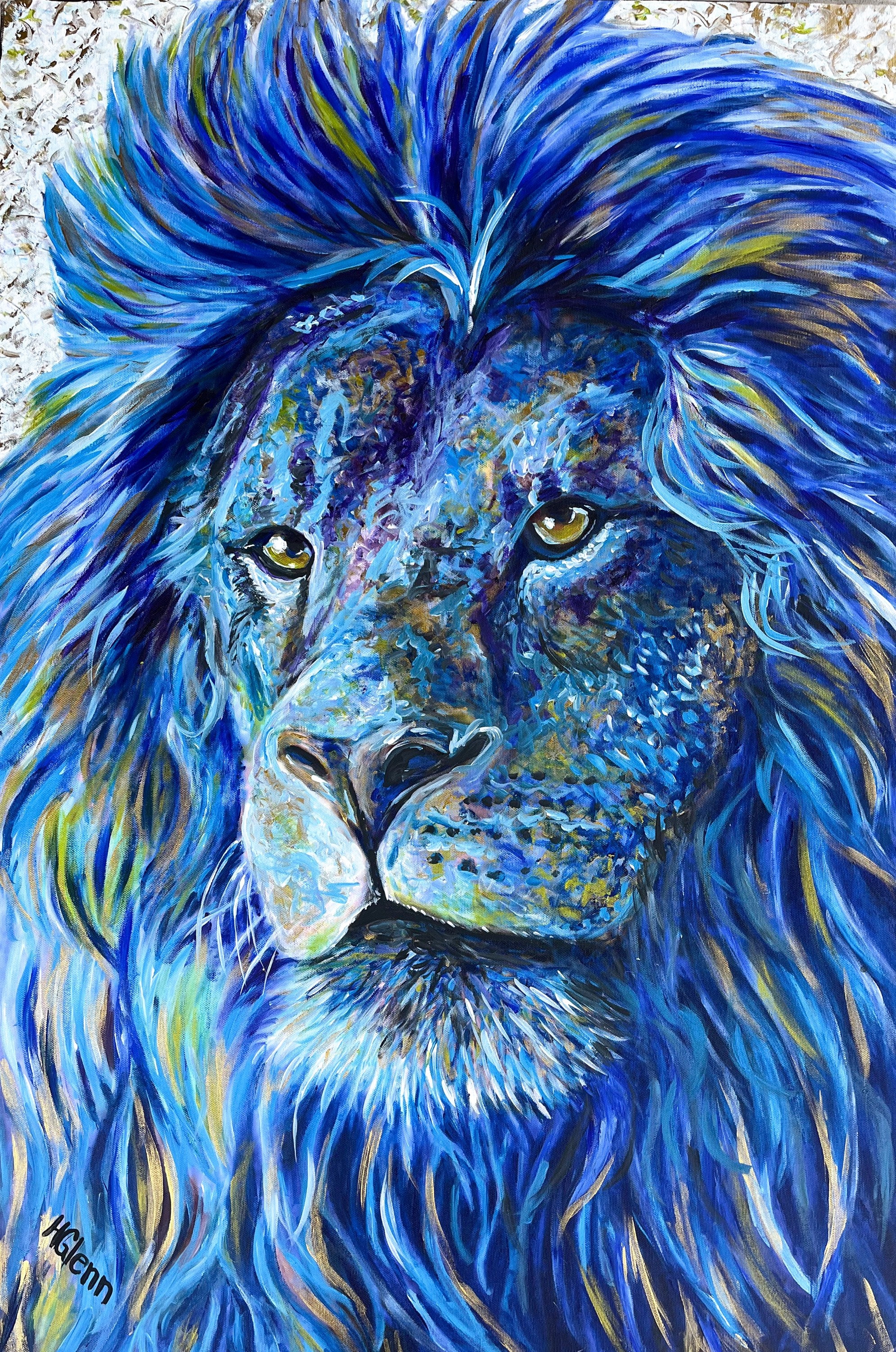Lion Abstract Painting