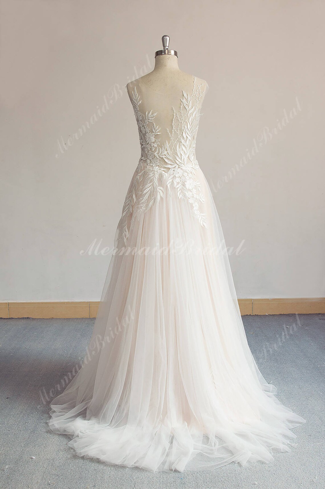 Unique Aline Tulle Lace Wedding Dress Elegant Vintage Boho - Etsy
