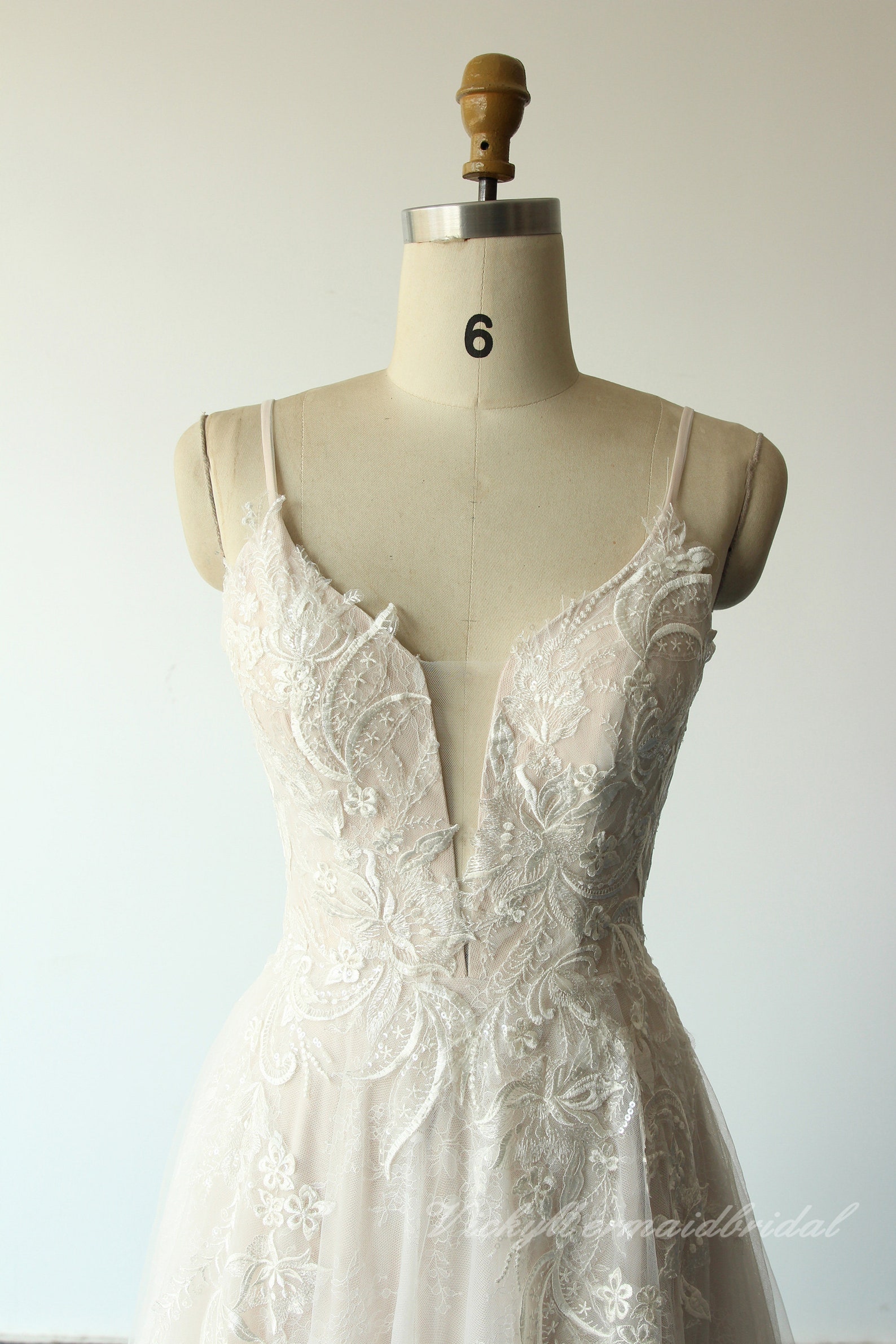 Gorgeous Deep V Neckline Wedding Dressa-line Deep V Tulle - Etsy