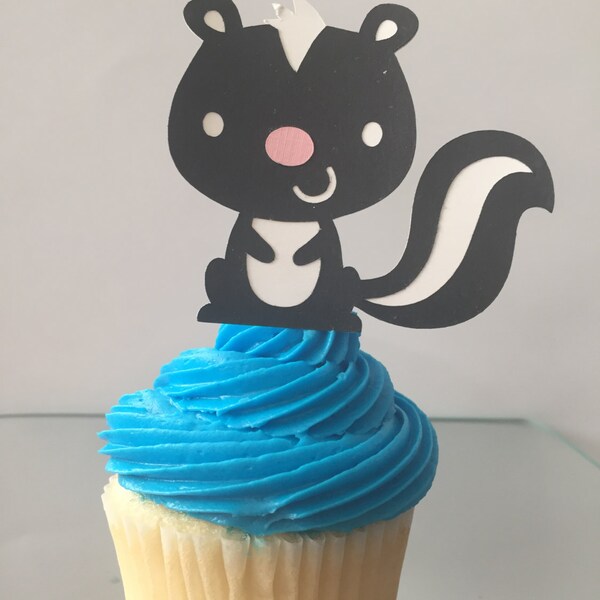 Skunk Cupcake Topper - Etsy
