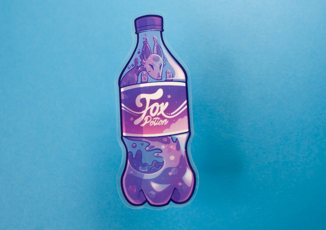 Carbonated Fox Potion Clear Sticker - Etsy