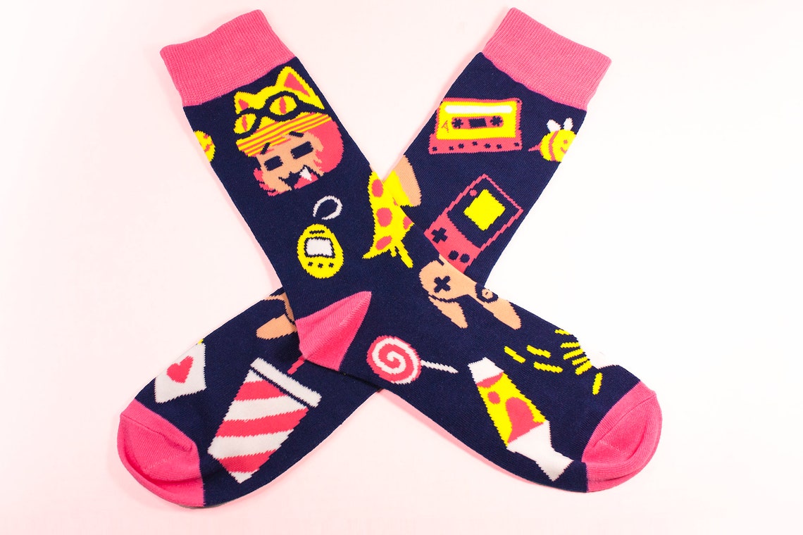 Nostalgic Boopies Catgirl Gamer Fast Food 90s Cotton Men's - Etsy