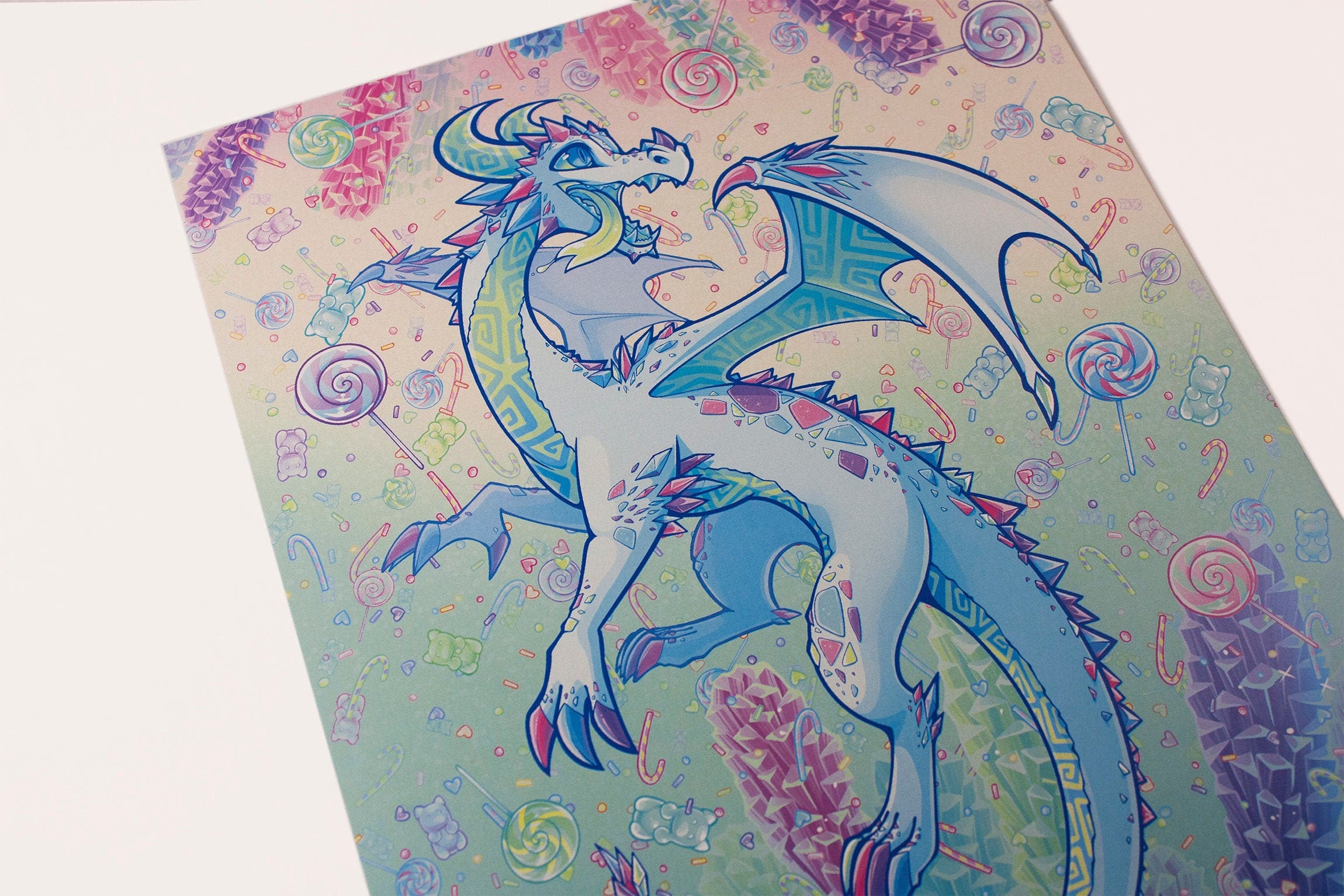 Candy Dragon 8.5 x 11 Print | Etsy