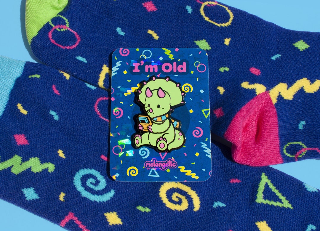 Arcade Confetti Knee Socks & Enamel Pin Bundle - Etsy
