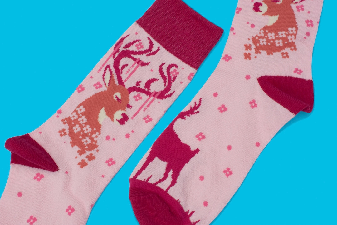 Deer To Me Crew Socks Etsy