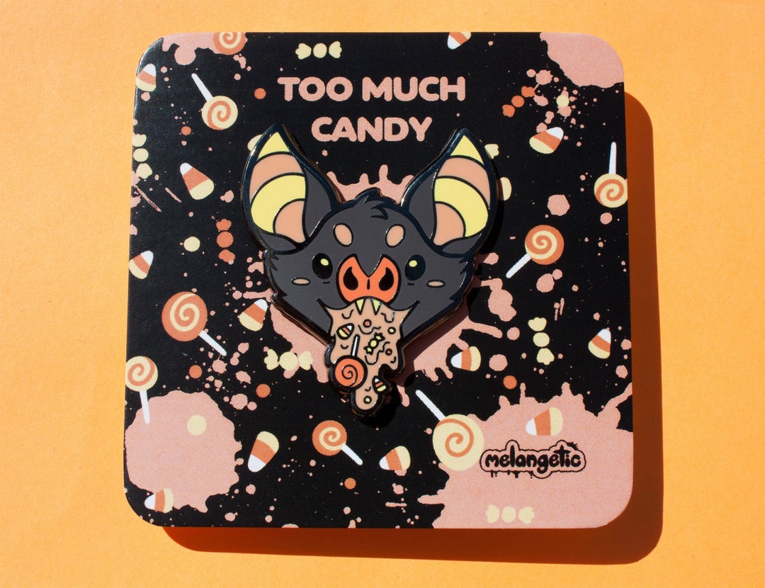 Barfy Batty Enamel Pin - Etsy