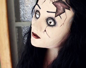 Cracked Doll Mask - Etsy
