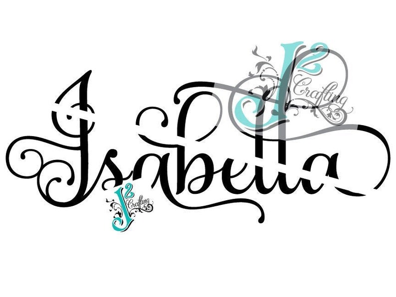 Isabella SVG / EPS / PNG Cut File - Etsy Hong Kong