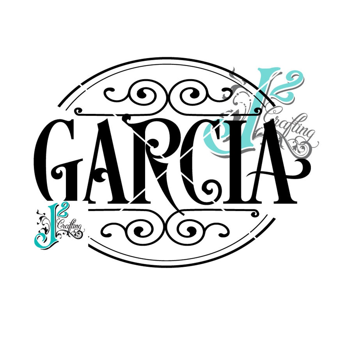 Garcia - SVG / EPS / PNG - Cut File - Etsy