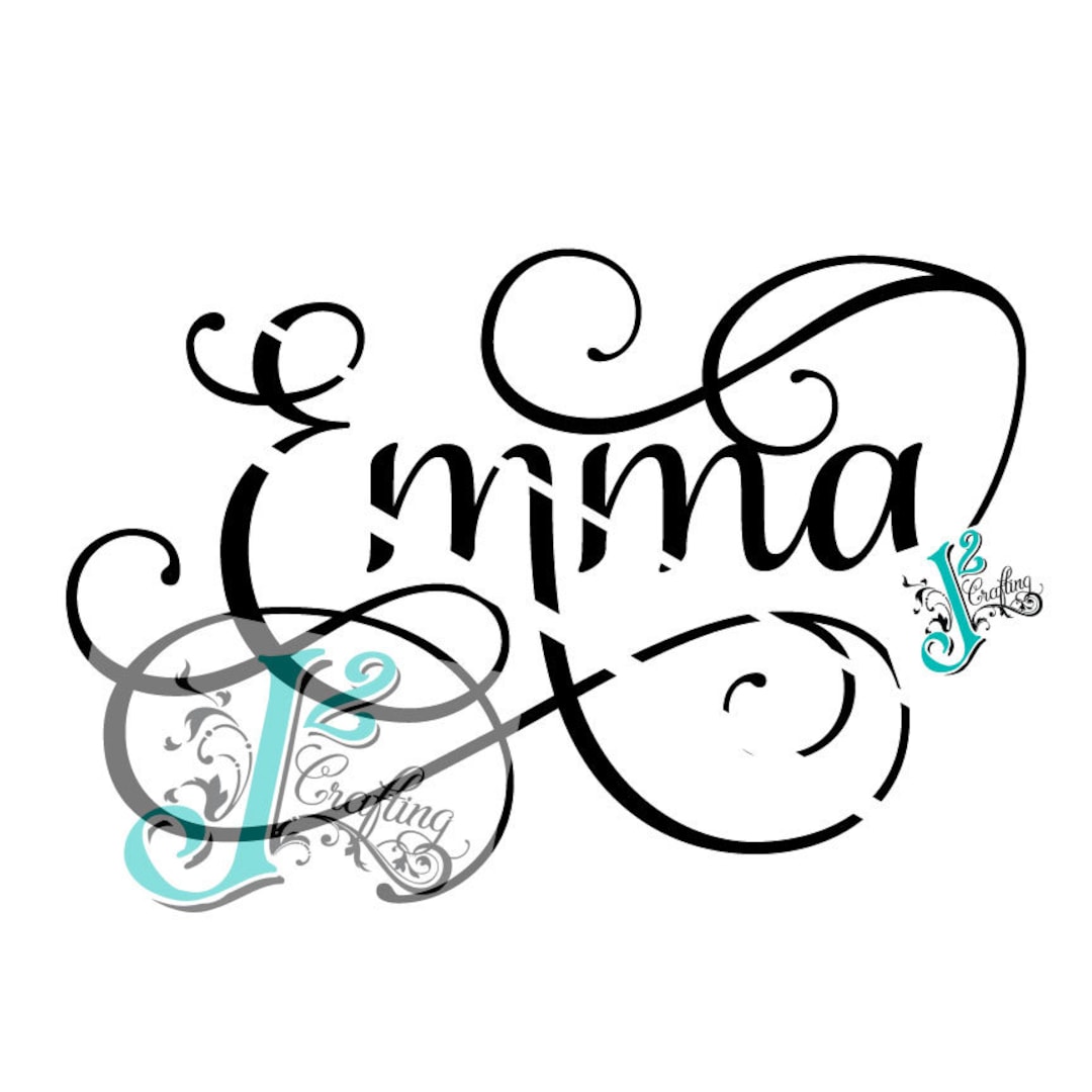 Emma - SVG / EPS / PNG - Cut File - Etsy