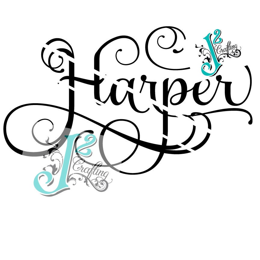 Harper SVG / EPS / PNG Cut File - Etsy Australia