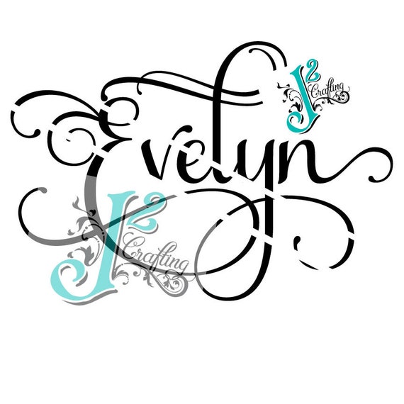 Evelyn SVG / EPS / PNG Cut File - Etsy